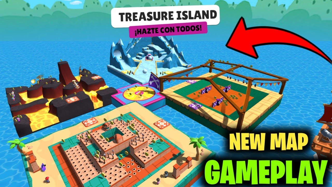 Stumble Guys New Map *TREASURE ISLAND* gameplay | Stumble Guys 0.46 ...
