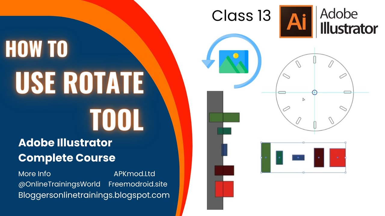 Master the Rotate Tool in Illustrator: Step-by-Step Tutorial 2024 Class ...