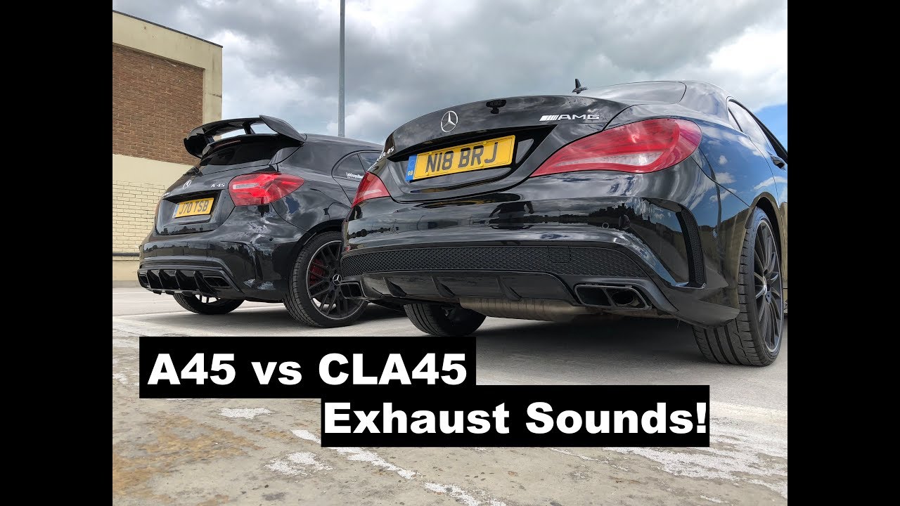 Mercedes A45 AMG vs CLA45 AMG - Start Up & Rev Sounds!! - YouTube