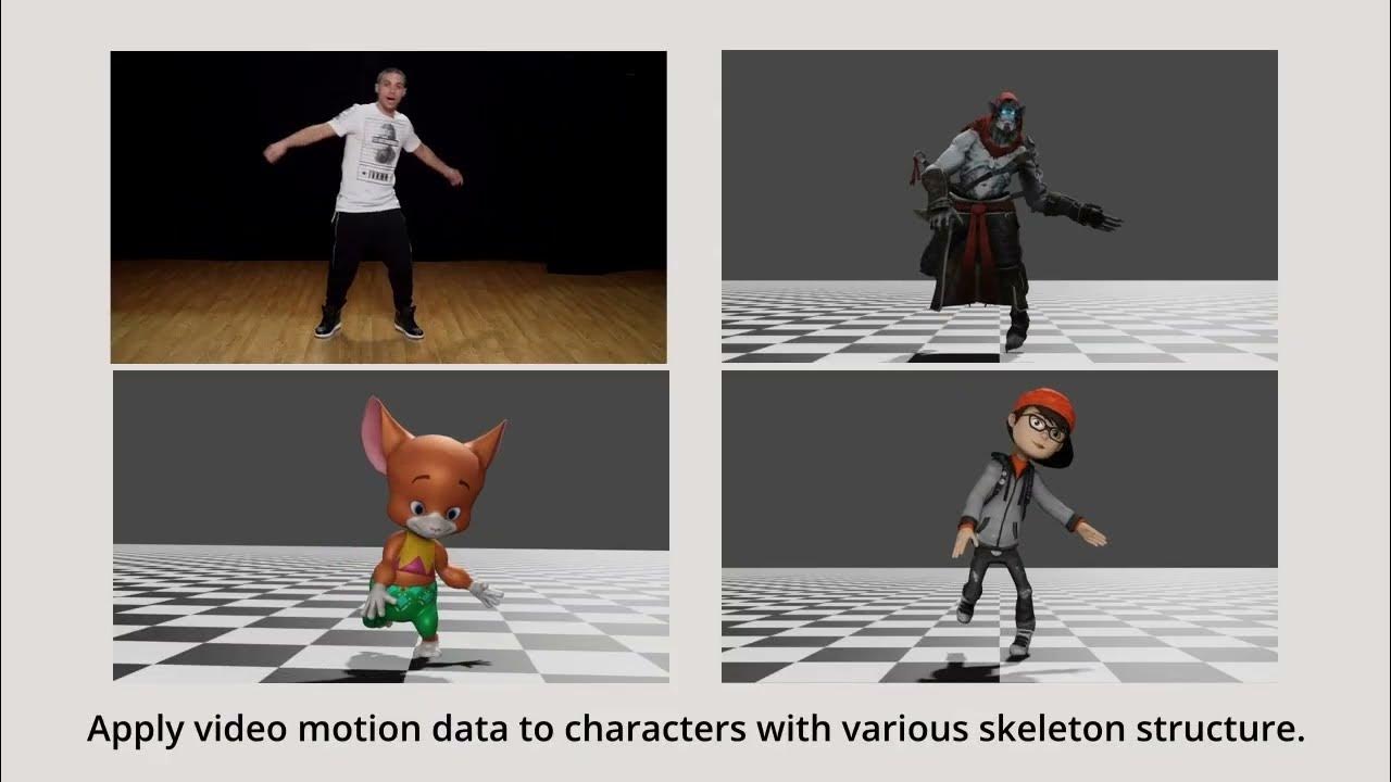 Video-Based Motion Retargeting Framework between Characters with Various Skeleton Structure ...