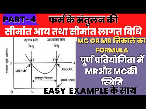 फर्म का संतुलन (सीमांत आय तथा सीमांत लागत विधि MR or MC method) - YouTube
