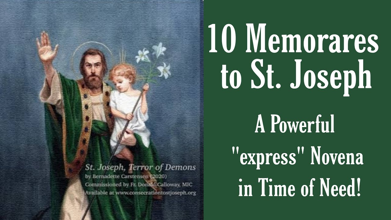 Express Novena to St. Joseph, a Memorare Chaplet. - YouTube