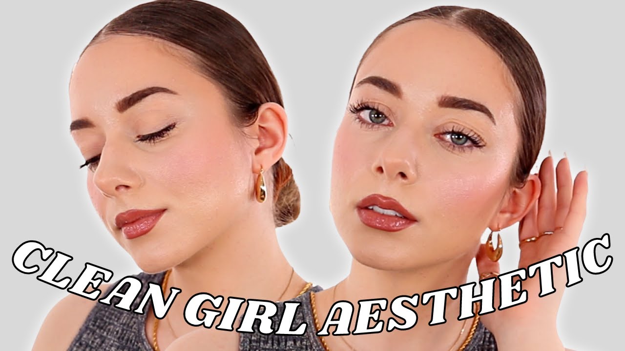 Clean Girl Aesthetic Look (w/ Acne) - Makeup & Accessories - YouTube