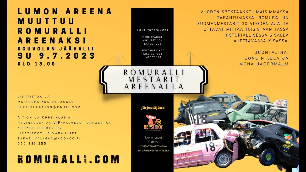 Romuralli, Mestarit areenalla 9.7.2023 | Same-eYes Viihde - YouTube