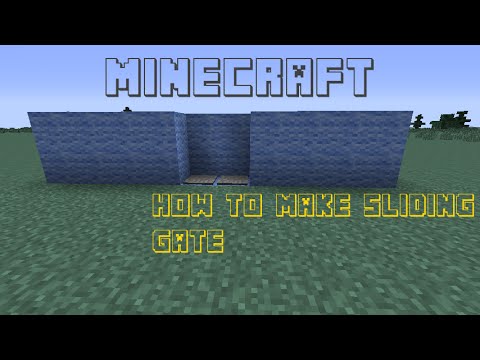 How to make A sliding gate in Minecraft!!! - YouTube