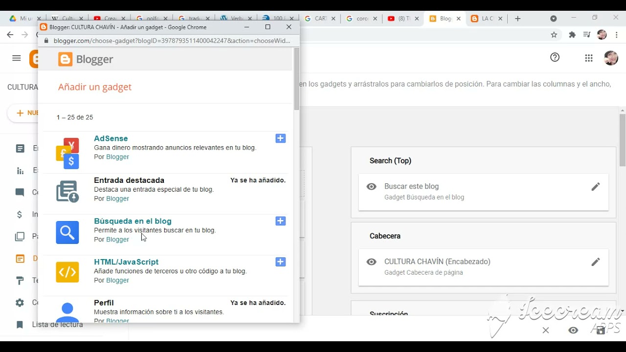 CÓMO INSERTAR GADGET EN BLOGGER - YouTube