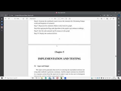 Text Summarization Using rank based Algorithm (batch-54) - YouTube