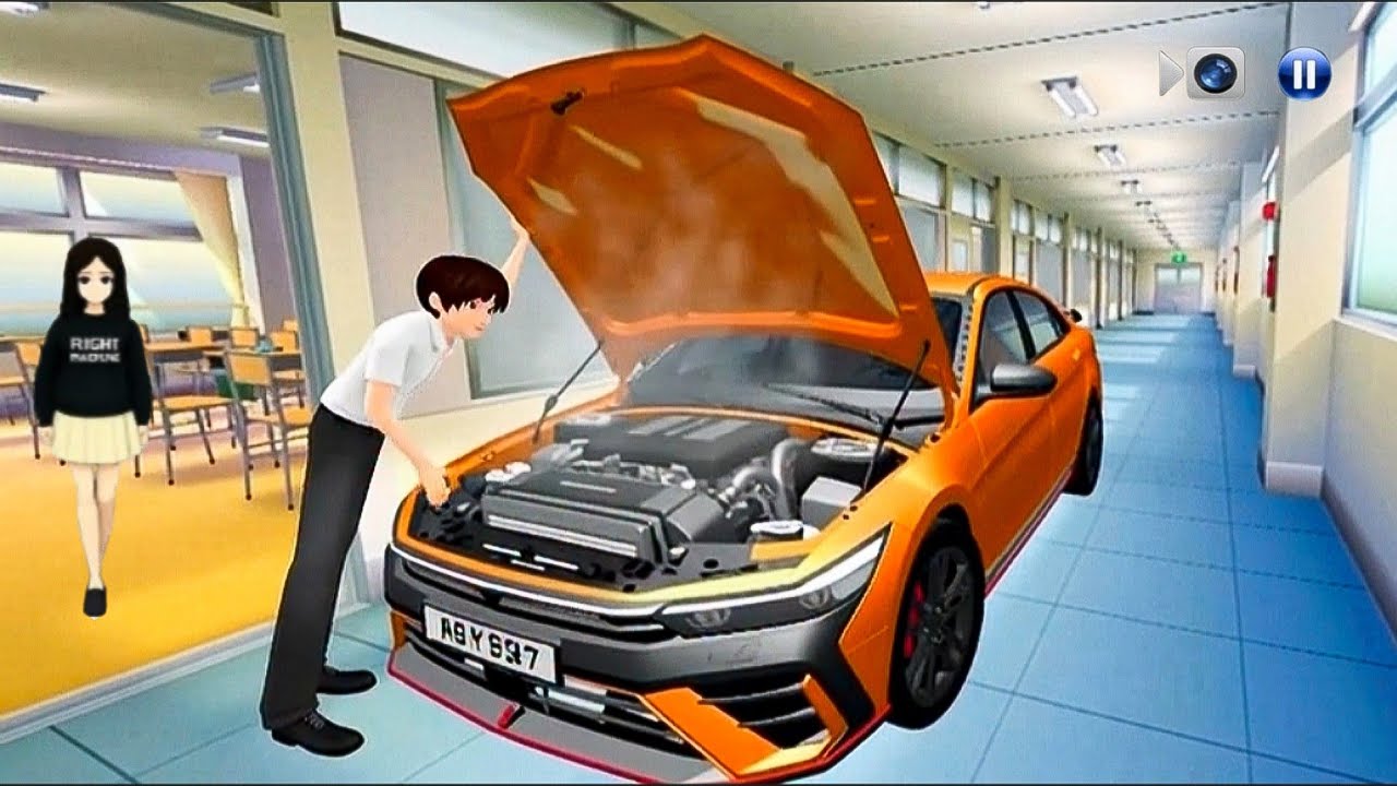 3D Driving Class 2 – School Hallway Engine Breakdown! | Realistic Car ...