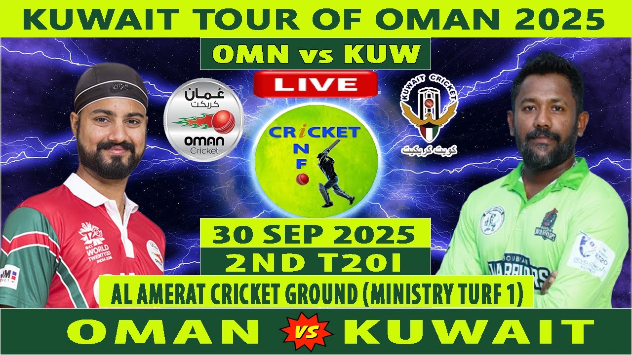 Oman vs Kuwait | OMN vs KUW Live | 2nd T20I of Kuwait Tour of Oman 2025 ...