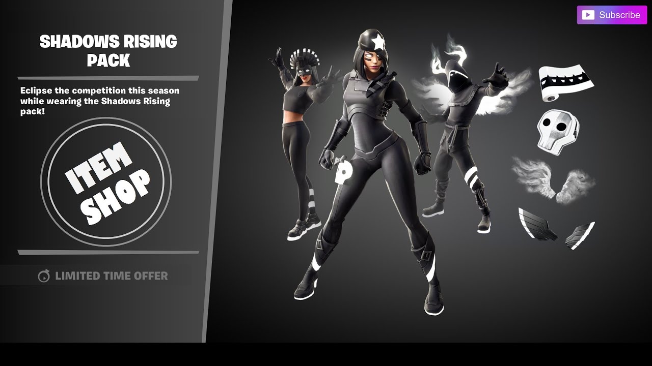 FORTNITE: Shadows Rising BLACK Pack is BACK! - YouTube