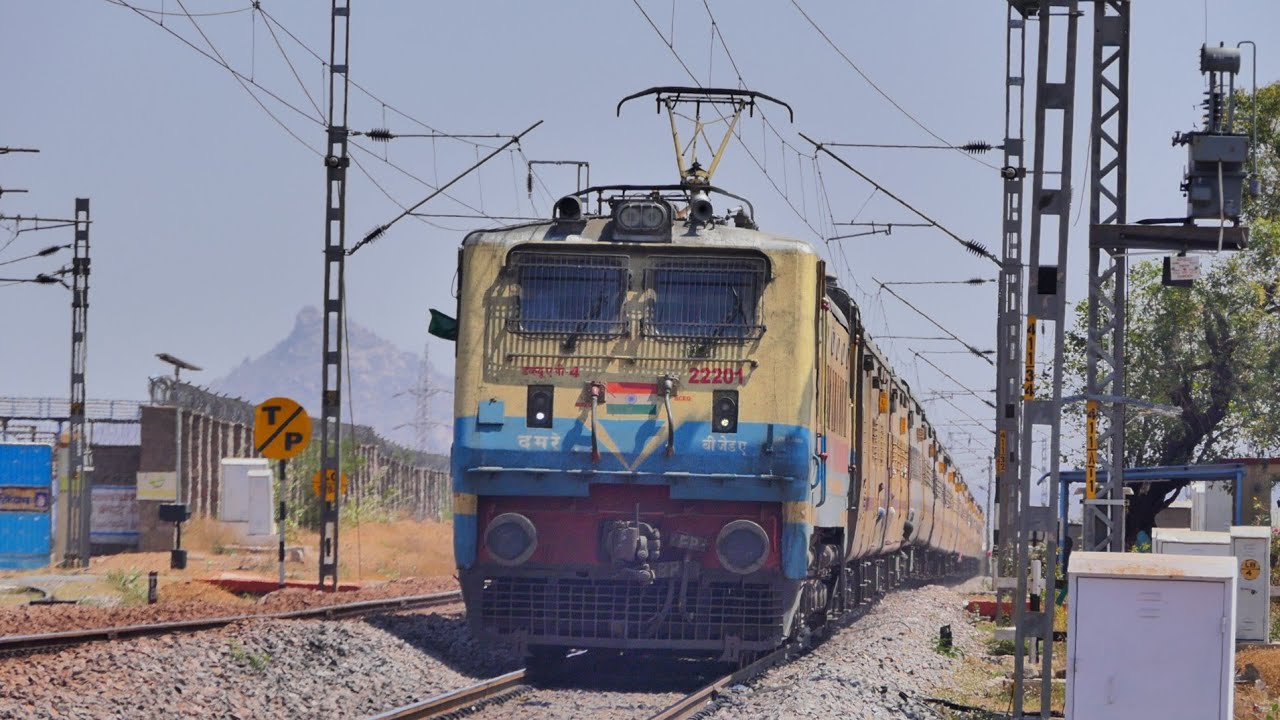 BIA WAM4 Livery Painted BZA WAP4 hauling trains #indianrailways - YouTube
