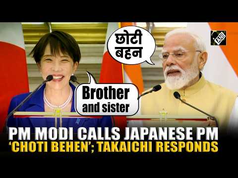 PM Modi begins his speech by calling Japan PM Sanae Takaichi as \