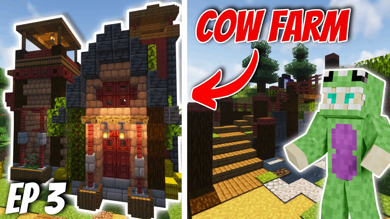 A Mangrove Cow Farm & Mangrove Walkway! Minecraft 1.19 The Wild Update ...