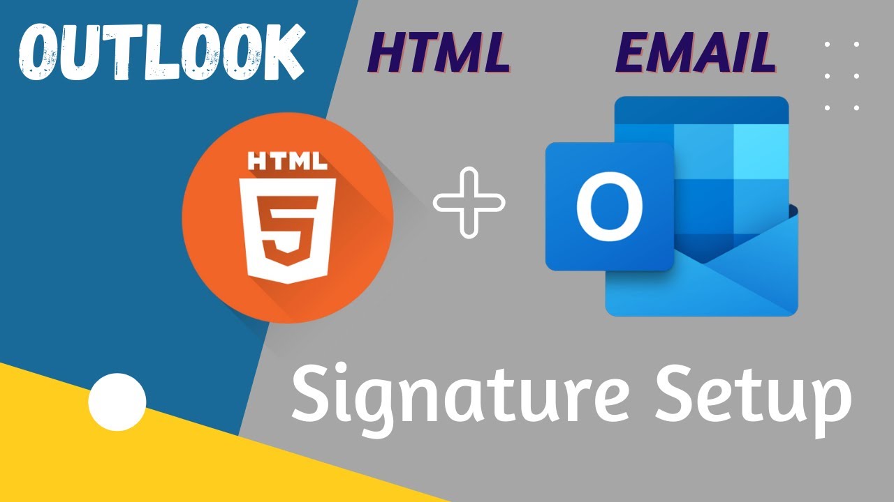 Outlook html email signature setup - YouTube