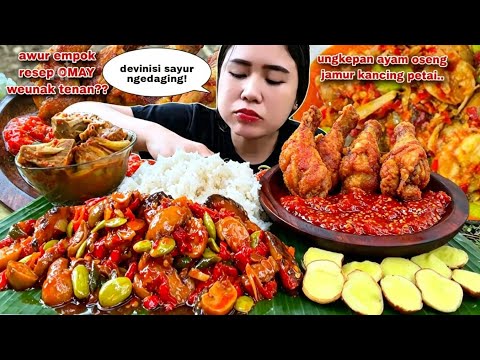 LAGI VIRAL TIKTOK ⁉️OSENG PEDAS JAMUR  FARIDA NURHAN AYAM UNGKEP SAMBEL LALAPAN JENGKOL MENTAH