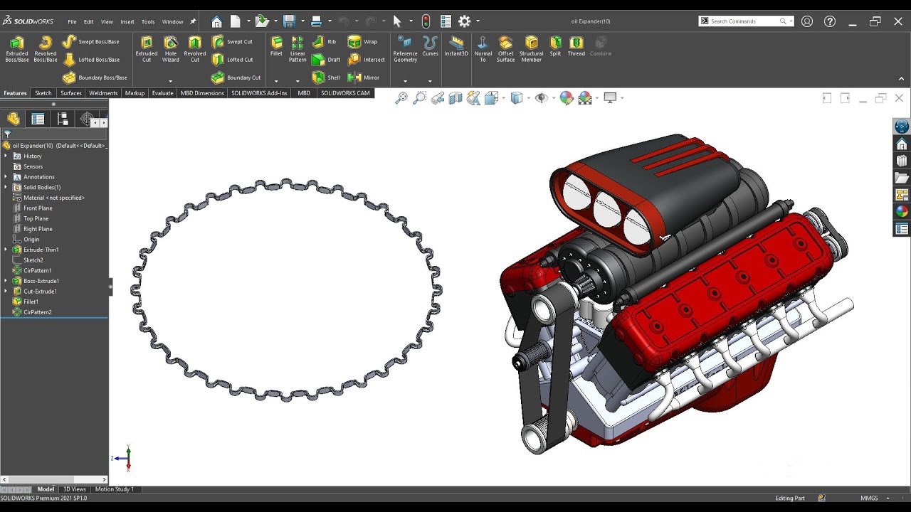 Oil Expander- part 10 of v 12 engine - YouTube