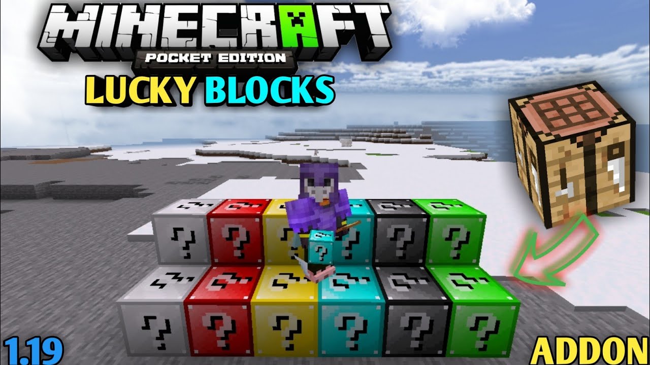 Lucky Block Mod For Minecraft Pe1.19 | Miner Lucky Block Addon For Mcpe ...