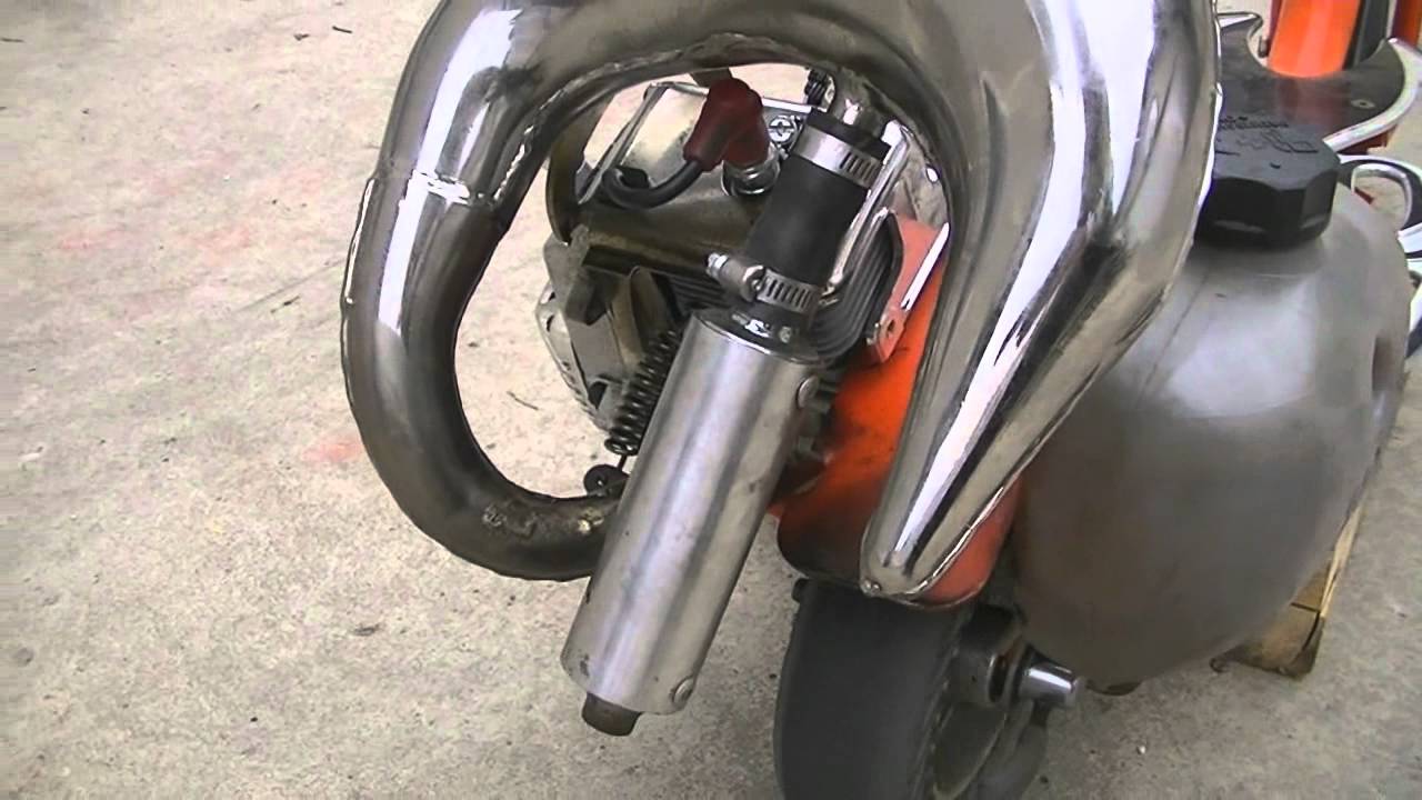 Custom Goped Super X-Ped start up and Walk around - YouTube