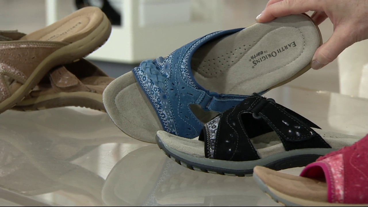 Earth Origins Suede Slide Sandals - Sander on QVC - YouTube