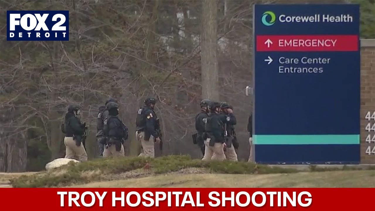 One wounded, one arrested in Corewell Hospital Troy shooting - YouTube