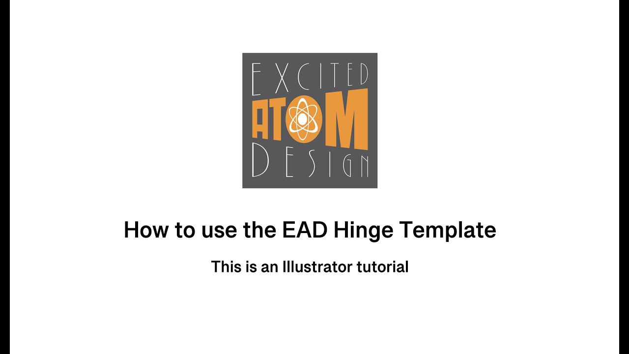 How to use the EAD Hinge Template in Illustrator - YouTube