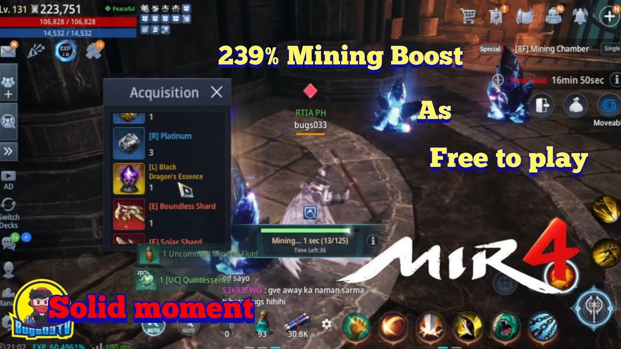 Mir4 - Yung Swerte ka minsan + 239%mining boost is the key as free to ...