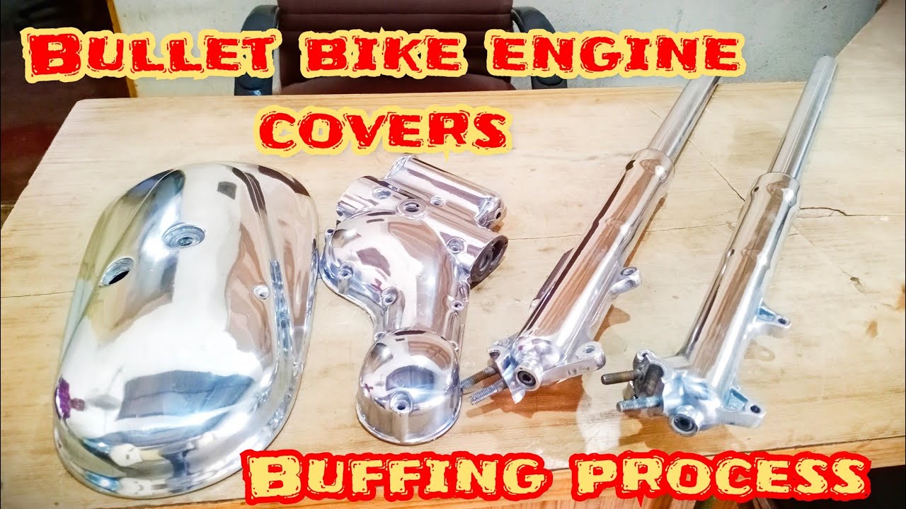 Royal Enfield Bullet Bike Old Model || Engine cover Buffing process ...