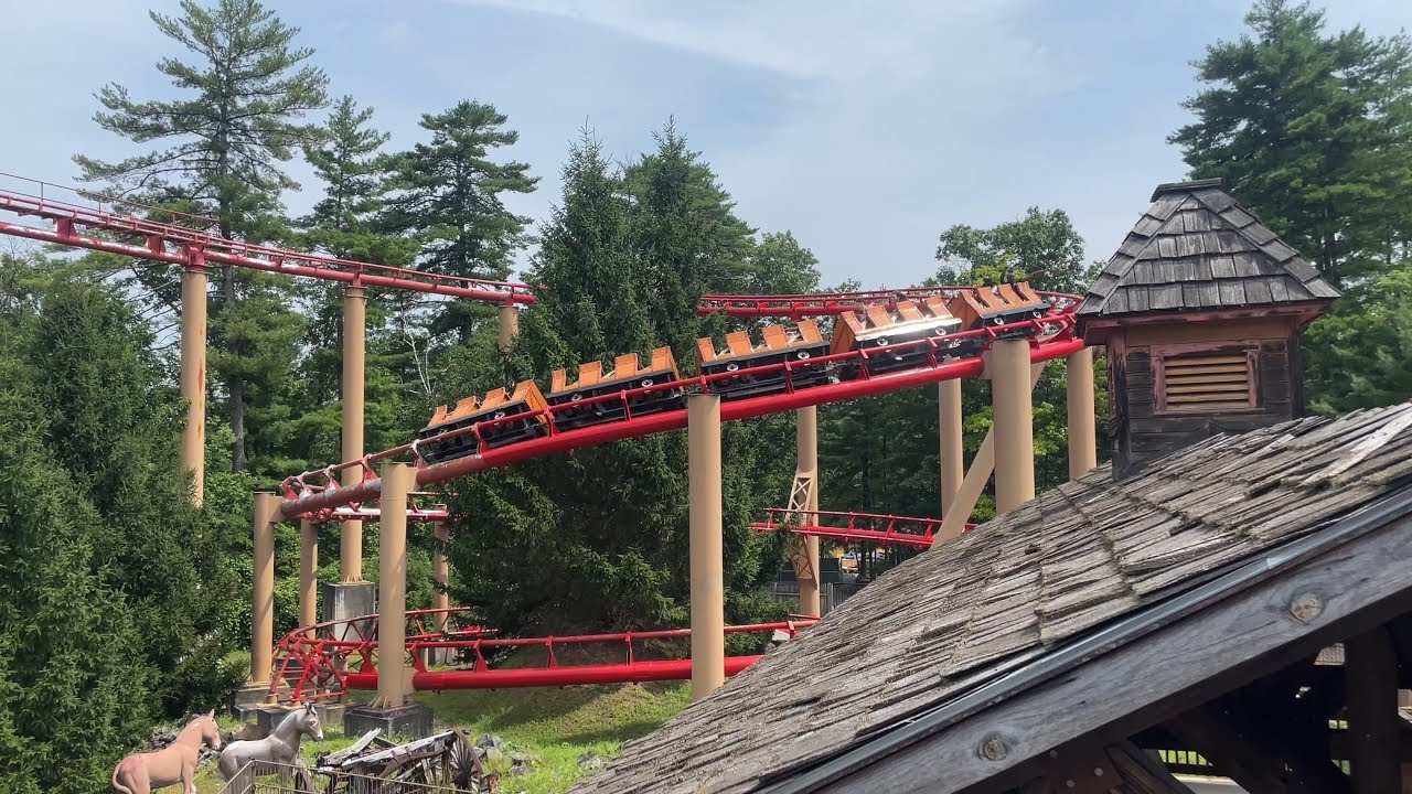 Canyon Blaster Off-Ride Footage | Six Flags Great Escape - YouTube