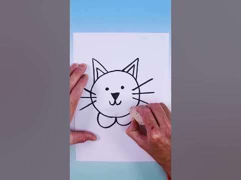 How To Draw a Cat - FAST using 4 simple shapes. - YouTube