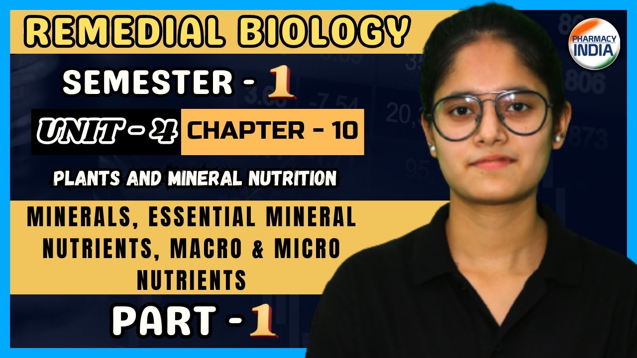 MINERALS, ESSENTIAL MINERAL NUTRIENTS, MACRO & MICRO NUTRIENTS | CH-10 | P-1 | SEM-1 | RB # ...