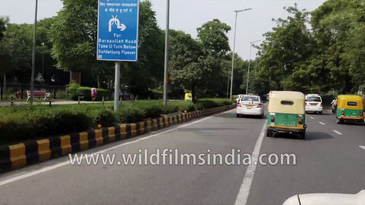 Driving on Sri Aurobindo Marg, Delhi - YouTube