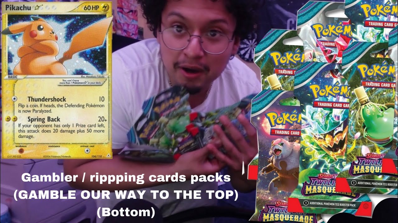 i rip open pokemon card packs to start my gamble career (should done ...