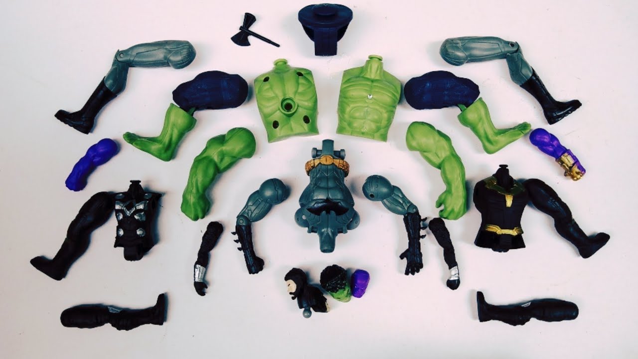 MERAKIT PERMAINAN SUPER HERO AVENGERS ||Hulk smash, Batman vs Thanos ...
