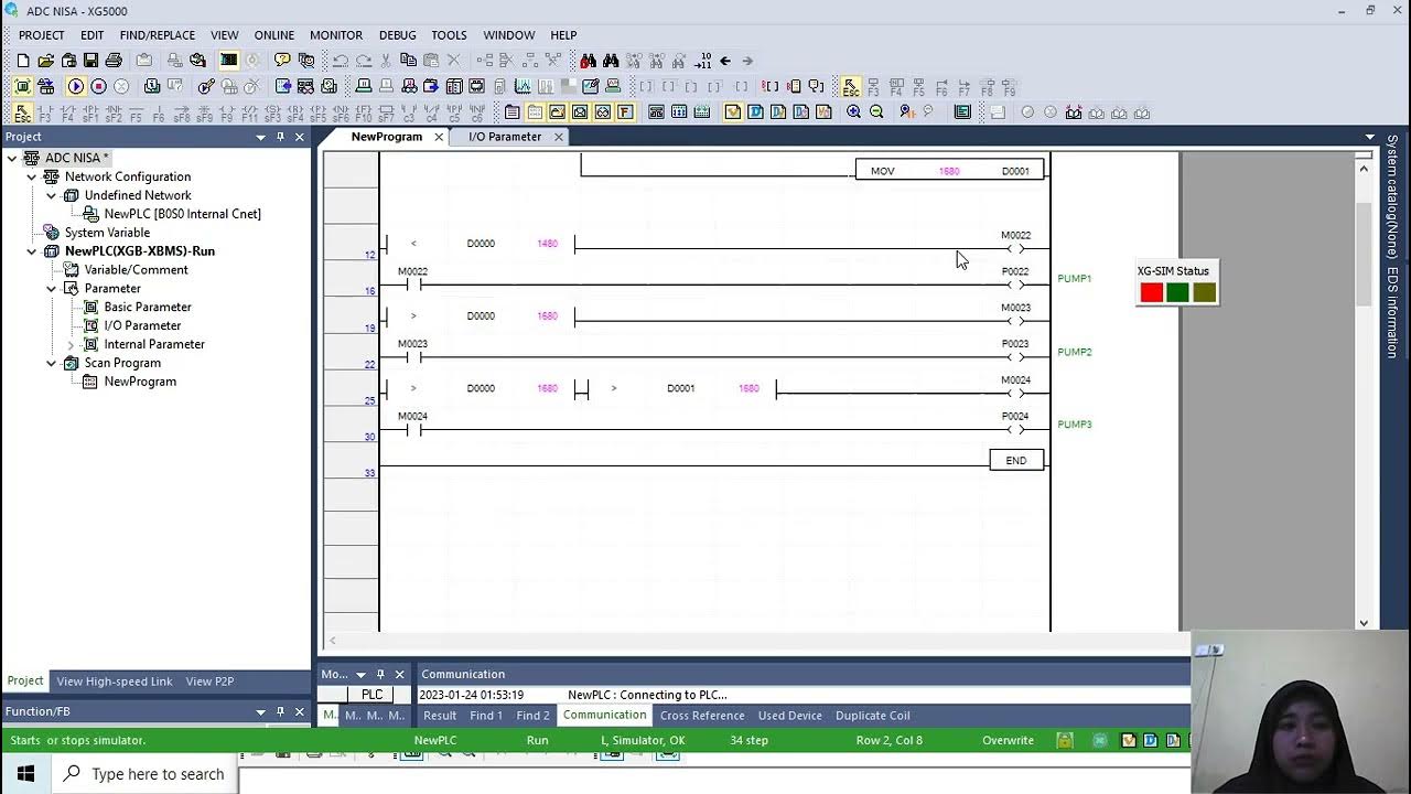 SIMULASI TANKI AIR PLC XG5000 - YouTube