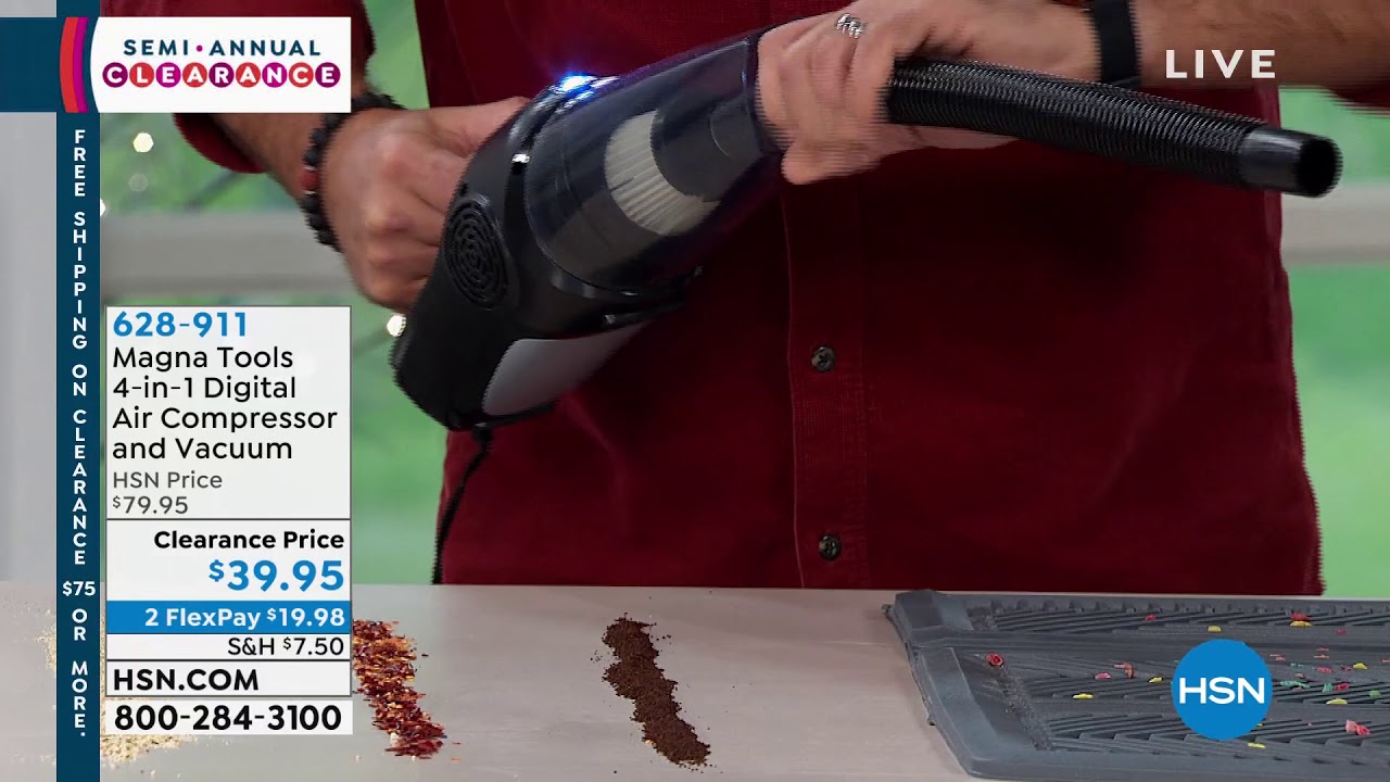 Magna Tools 4in1 Digital Air Compressor and Vacuum w/Sto... - YouTube