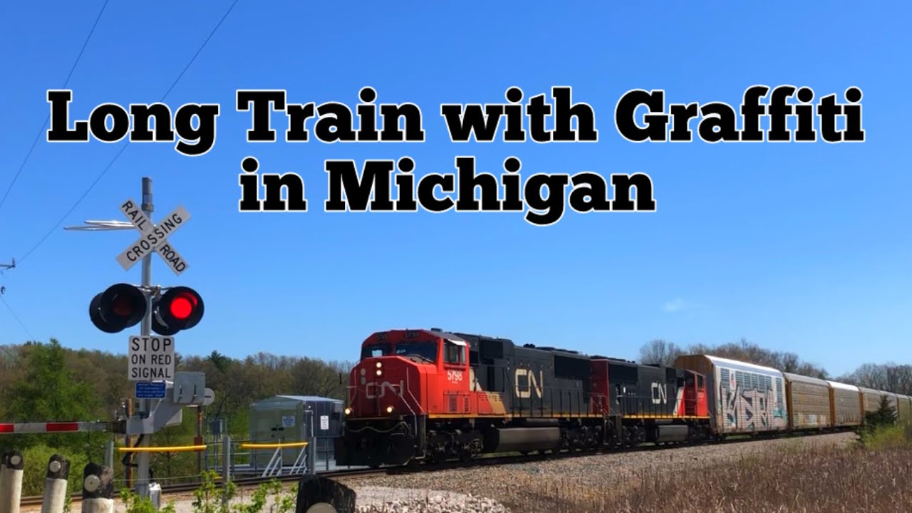 Long Train with Graffiti in Michigan (Uncut / Full video) Start to ...