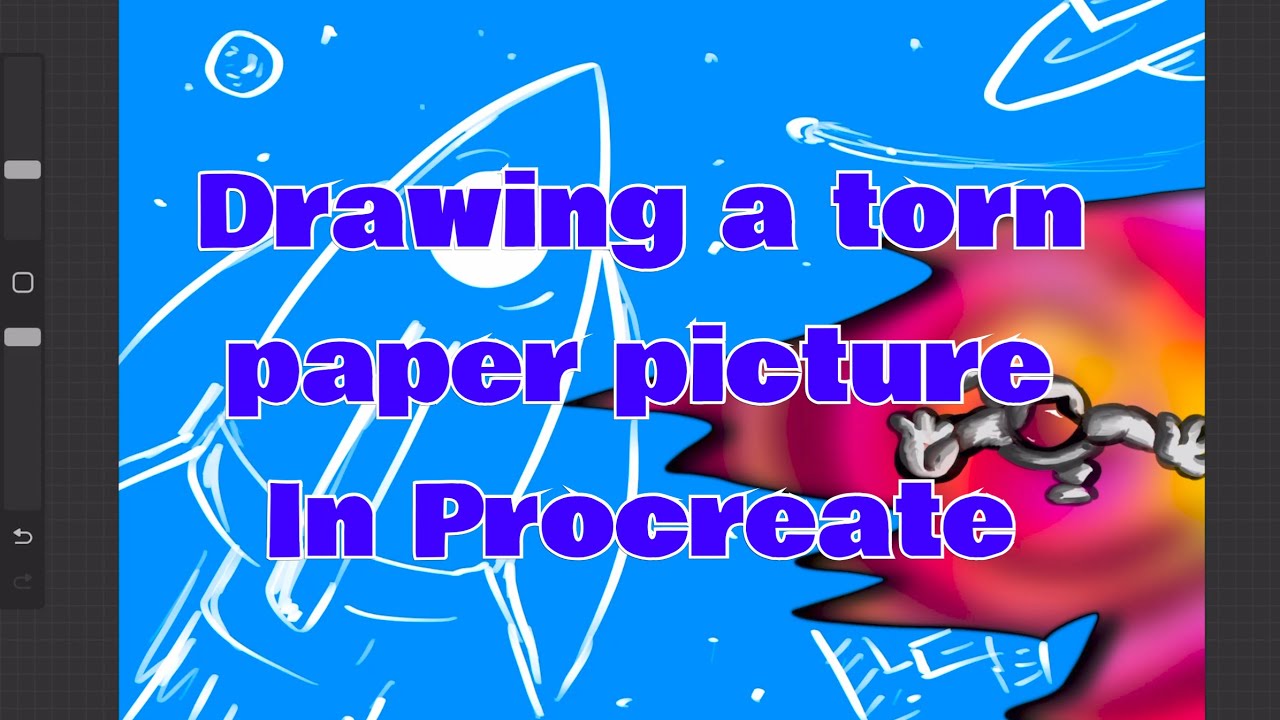 Drawing a torn paper drawing in #Procreate - YouTube