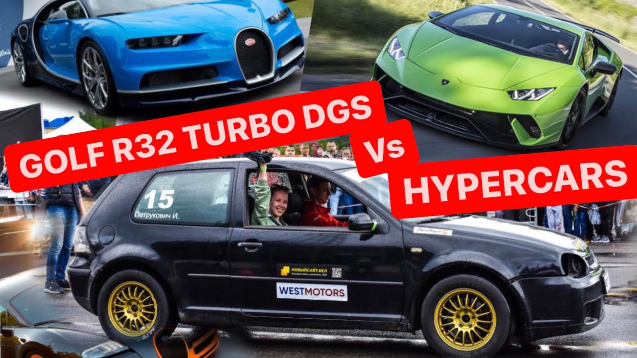 Golf R32 VR6 TURBO vs EXPENSIVE HYPERCARS | FERRARI SF90, MODEL X PLAID ...