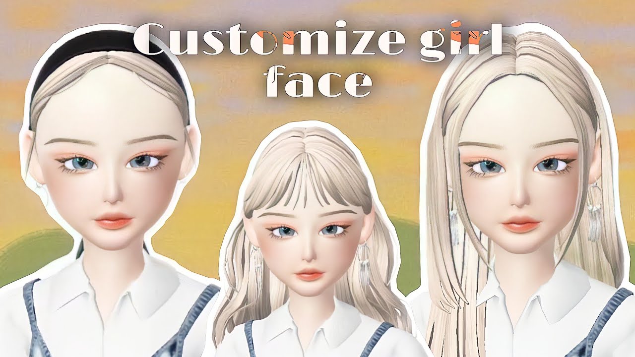 customize girl face| Zepeto face tutorial - YouTube