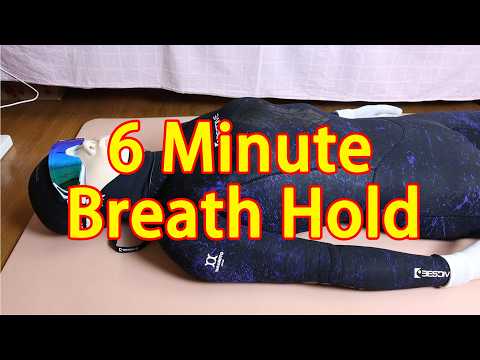 6 min breath hold | static apnea | heartbeat asmr | diaphragm contraction