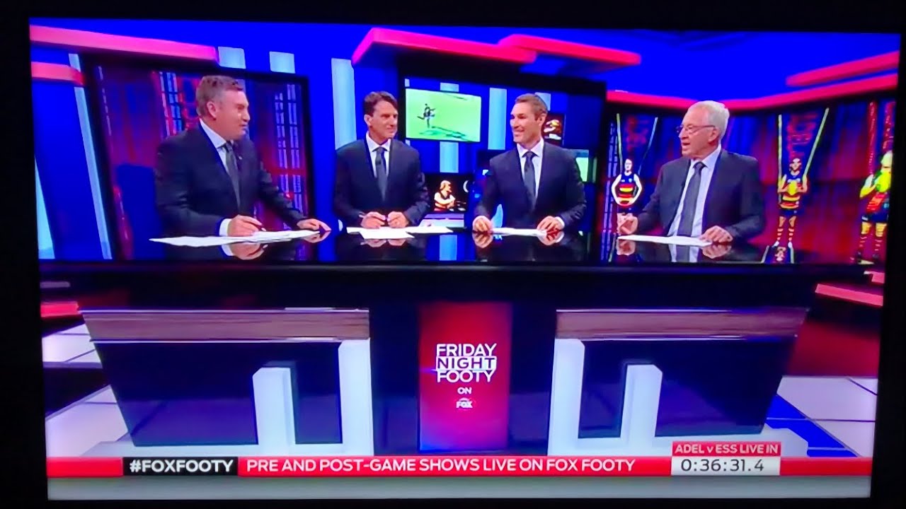 Fox Footy AFL Friday Night Football Adelaide Crows vs Essendon Pre Game ...