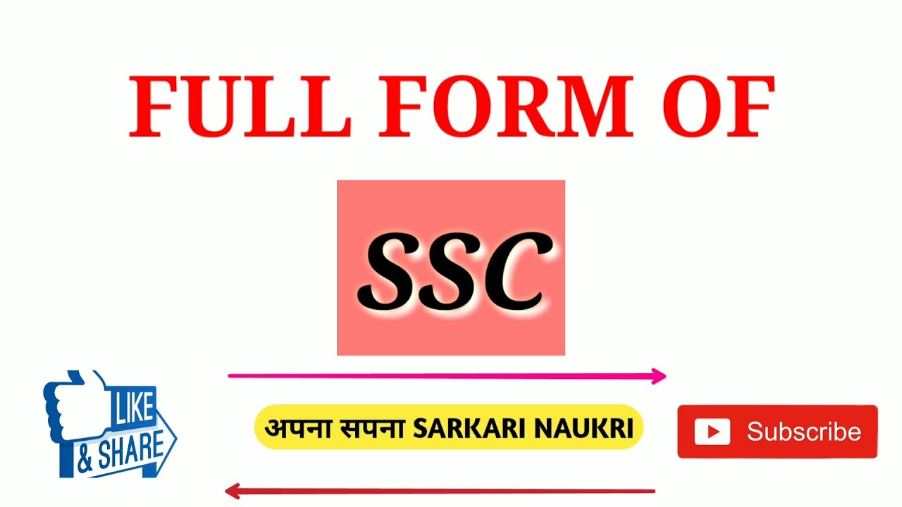 Full Form Of SSC || important Full Form Of Words || GK FULL FORM ||FULL ...