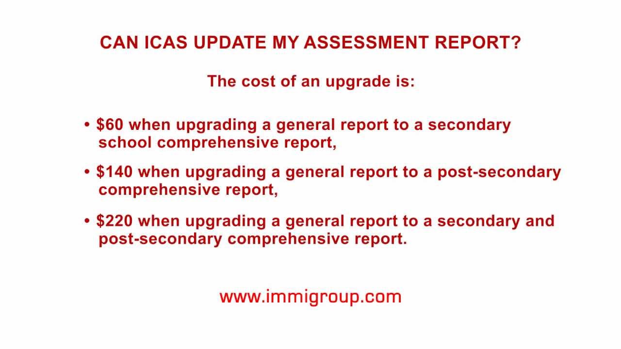 Can ICAS update my assessment report? - YouTube