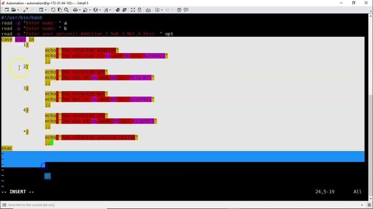 Simple Case Statement To Practice Bash Shell Scripting Youtube