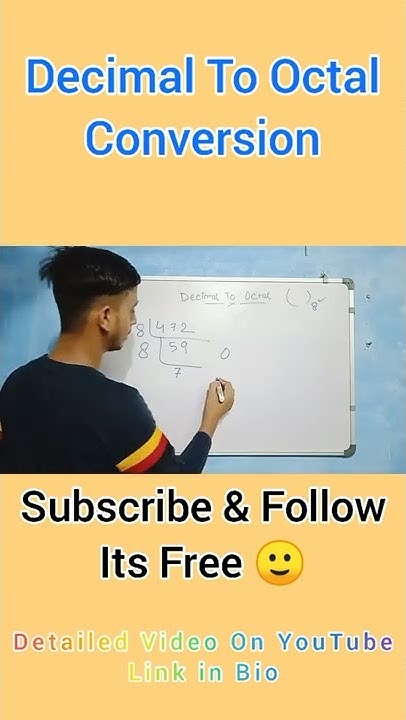 Decimal To Octal in (Hindi) | Octal To Decimal in (Hindi) | Octal Decimal Conversion - YouTube
