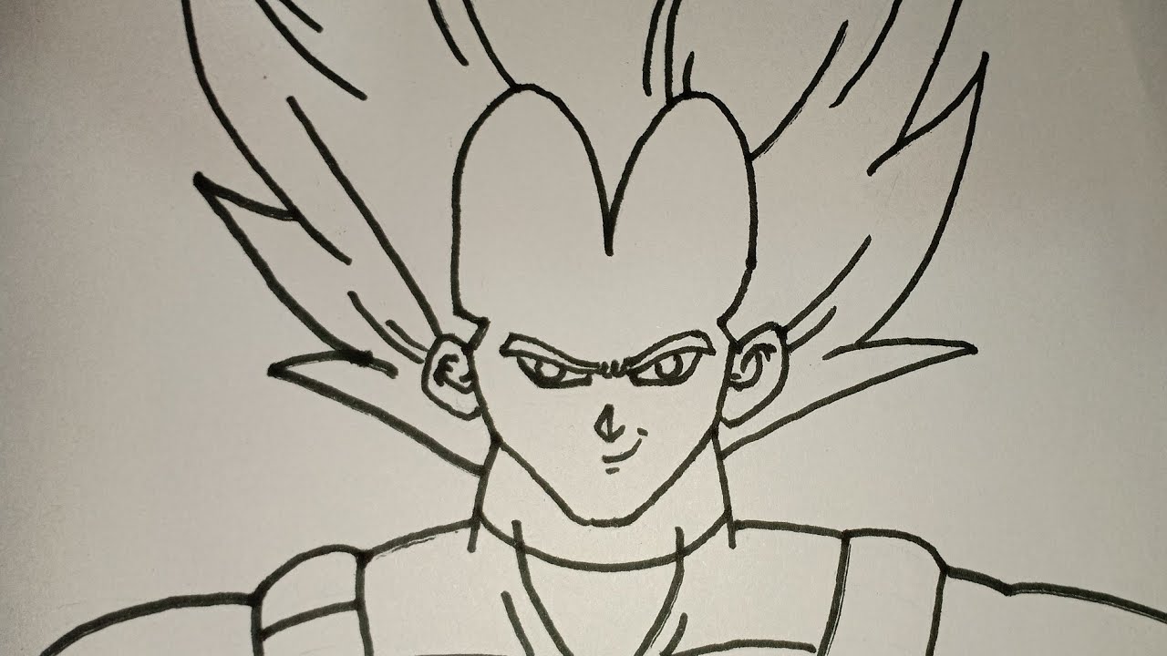 How to Draw a VEGETA Easily | Art with Farhan - YouTube