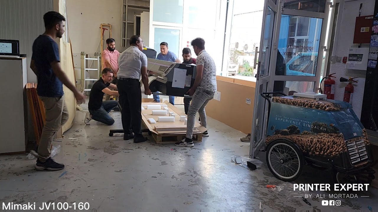 Unboxing + Installation of Mimaki JV 100-160 Eco Solvent Printer - YouTube