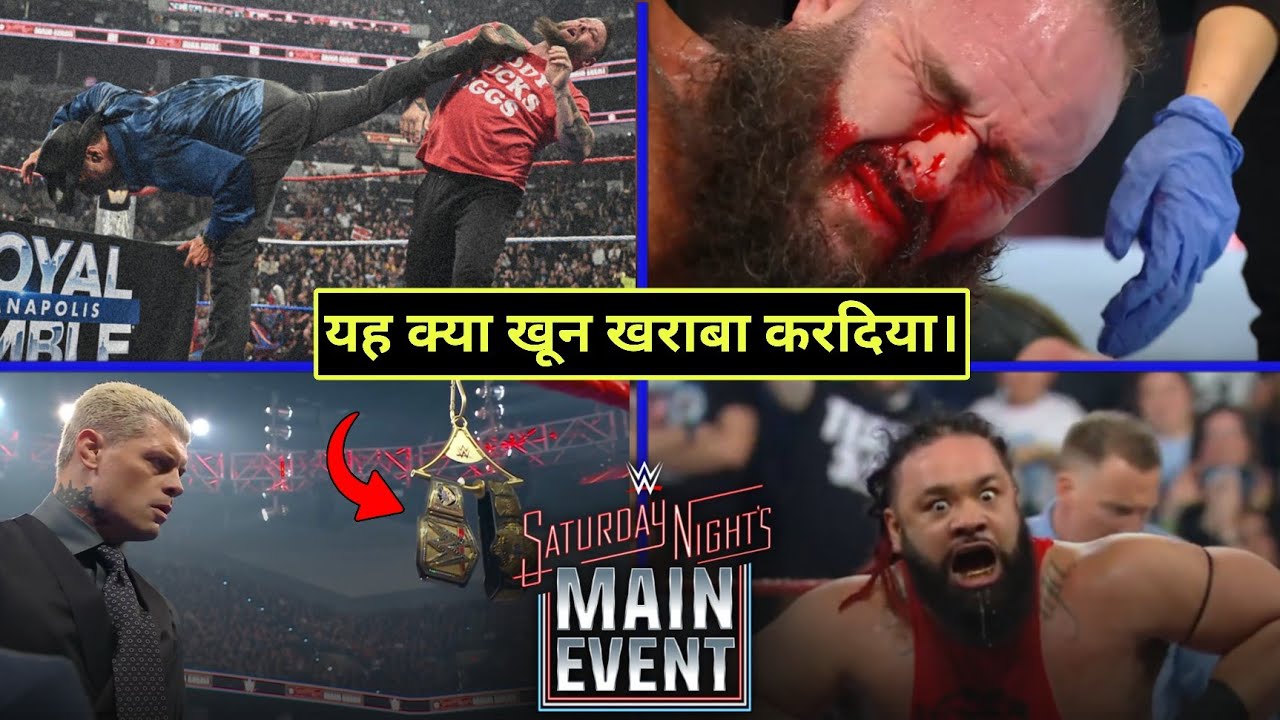 'Kand Ho Gaya Bhai😱' BLOODY Braun Strowman - WWE Saturday Night's Main ...