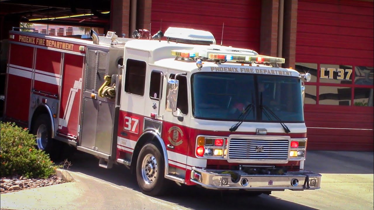 Phoenix Fire Dept . Engine 37 responding - YouTube
