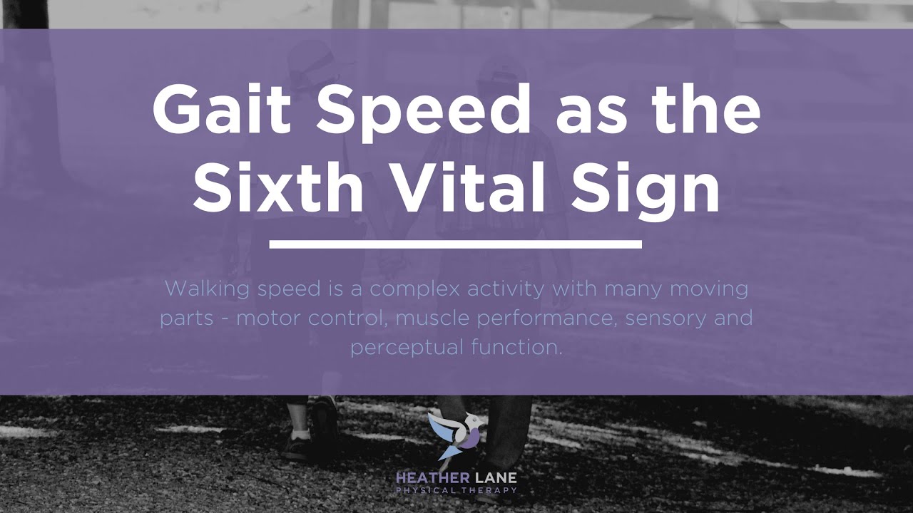 Gait Speed as the Sixth Vital Sign | Heather Lane PT - Physical ...